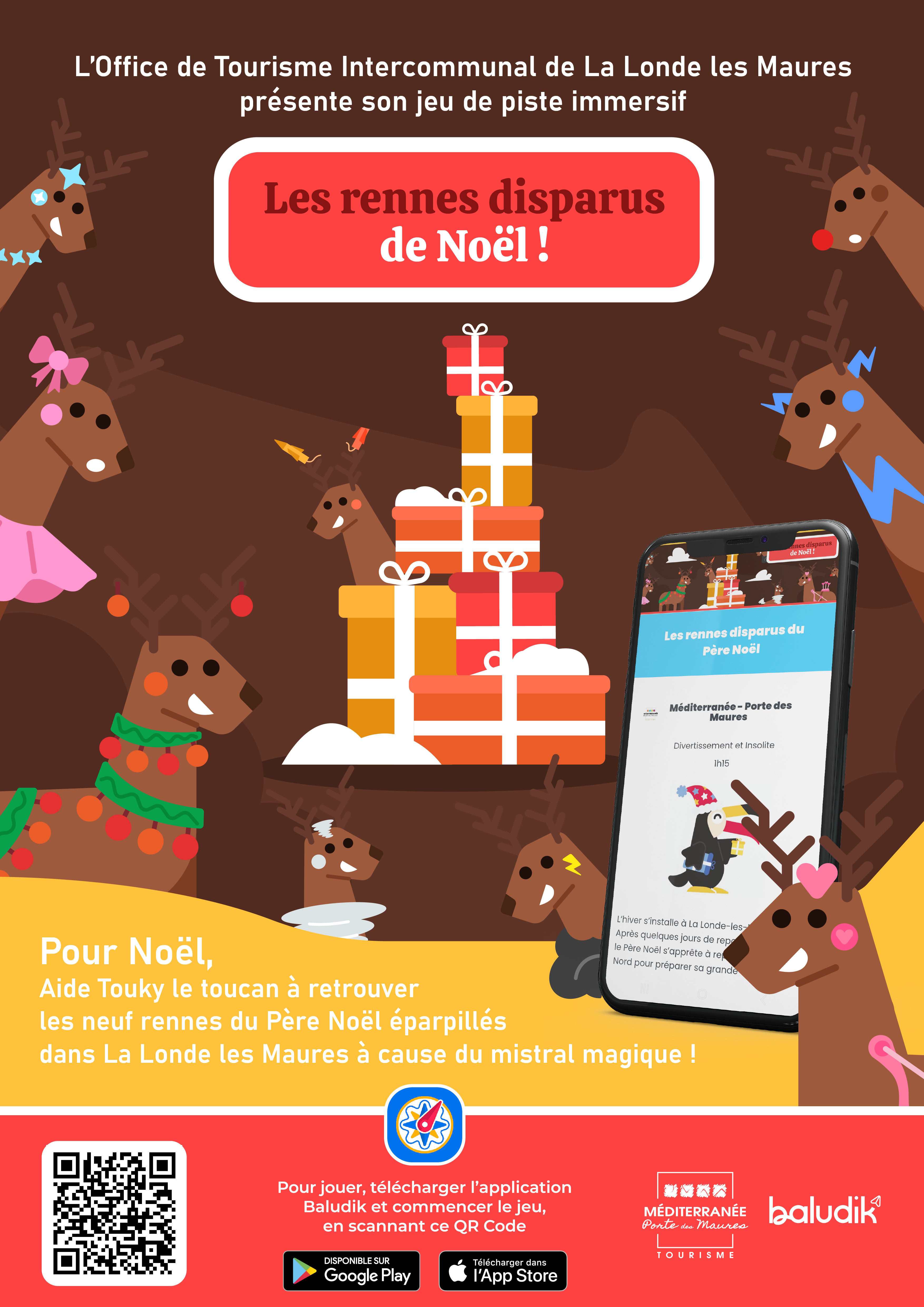 Interactive Christmas treasure hunt "Santa's missing reindeer" with Baludik